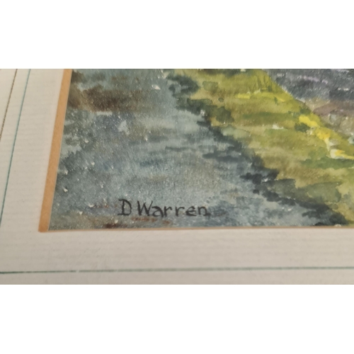 Vintage Art Watercolour Painting Framed Signed Lower Left D Warren 1988 ...