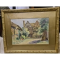Antique Art Watercolour Painting Tudor House Signed Alice Fowler c1900 ...