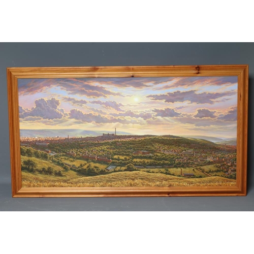 JIM SMITH (b.1959), View of Bradford, oil on canvas, signed, 25 1/2" x ...