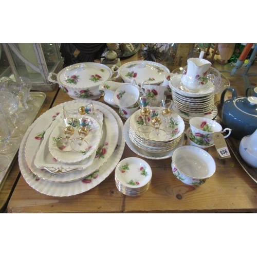 ROYAL ALBERT HIGHLAND THISTLE PATTERN DINNER SERVICE