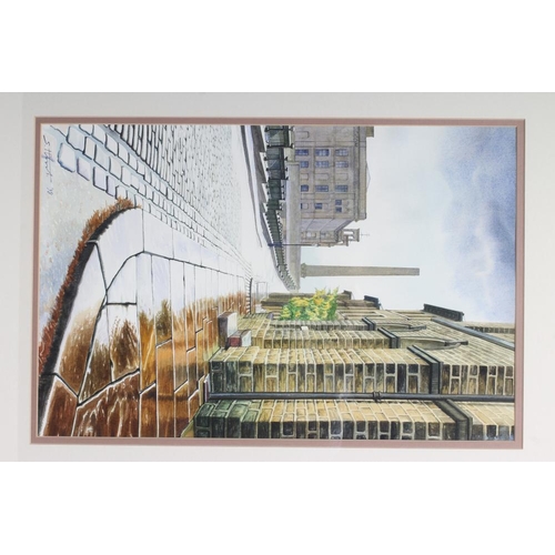 STUART HIRST (b.1950) Salts Mills, Saltaire, Bradford, watercolour and ...