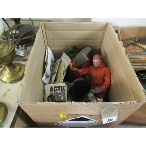 BOX OF ACTION MAN FIGURES ETC