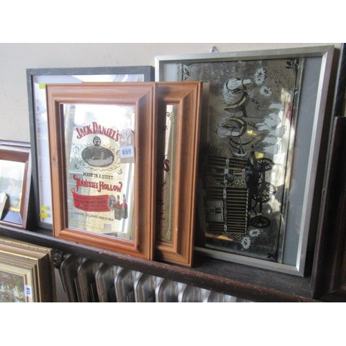 THREE ADVERTISING MIRRORS