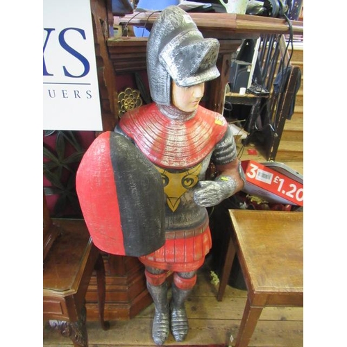 PAPIER MACHE KNIGHT FIGURE