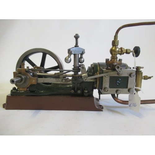 A Stuart No.9 horizontal engine with working regulator, water pump and ...