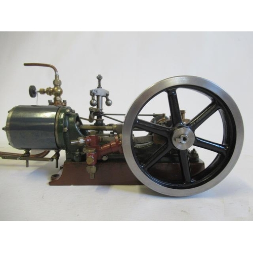 A Stuart No.9 horizontal engine with working regulator, water pump and ...