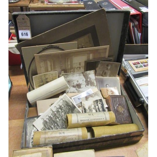 BOX OF VINTAGE PHOTOS ETC