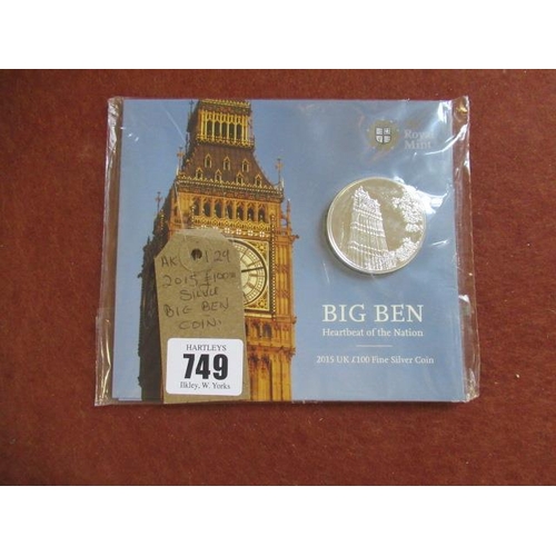2015 100 POUND SILVER BIG BEN COIN