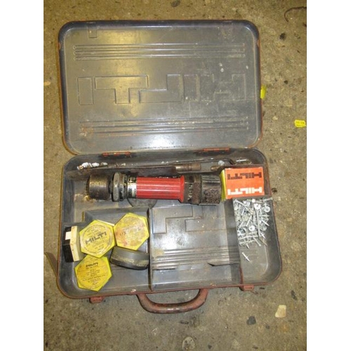 HILTI METAL BOX AND CONTENTS