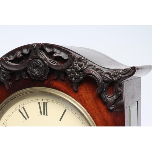 A MAHOGANY CASED TABLE CLOCK signed Stringer Stourbridge, the double ...