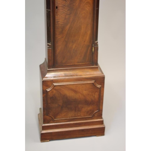 A MAHOGANY LONGCASE CLOCK SIGNED J. SHARP, CORNERHOUSE, LONDON BRIDGE ...