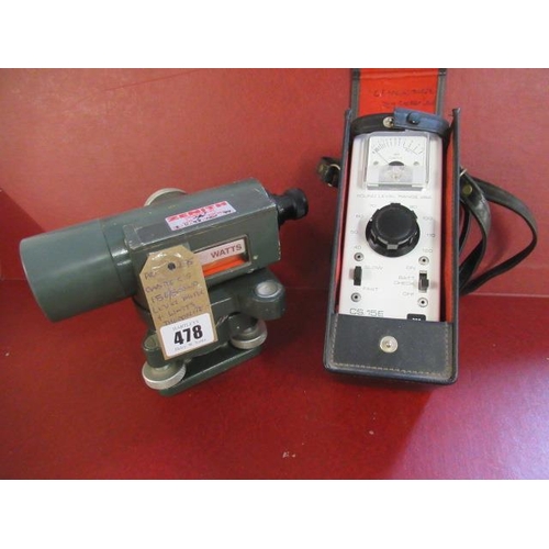 CASTLE CS15E/SOUND LEVEL METER AND WATTS THEODOLITE