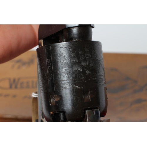 AN UBERTI NAVY PERCUSSION MODEL 1851 .36 REVOLVER with 7 1/2" barrel ...