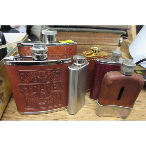 SIX HIP FLASKS