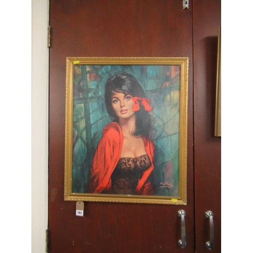 VINTAGE LOUIS SHABNER MELANIE PRINT