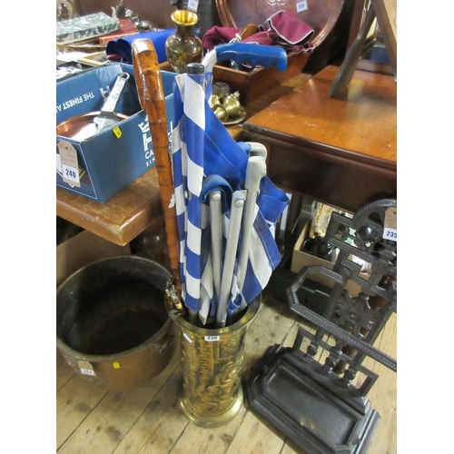 METAL STICK STAND AND CONTENTS