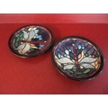 TWO BOXED MOORCROFT DRAGONFLY PIN TRAYS