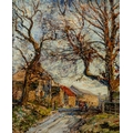 HERBERT ROYLE (1870-1958) The Farm at Nesfield, signed lower right, oil ...