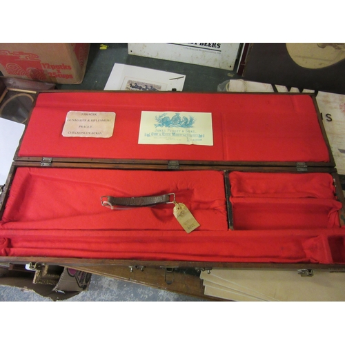 THREE WOODEN GUN CASES