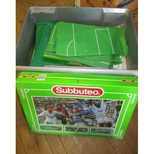 BOX OF SUBBUTEO ITEMS INCLUDING PITCH