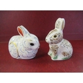 TWO ROYAL CROWN DERBY RABBITS