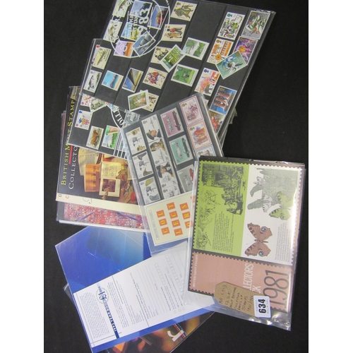 TWELVE UK MINT DECIMAL COLLECTORS PACKS OF STAMPS 1981-1993