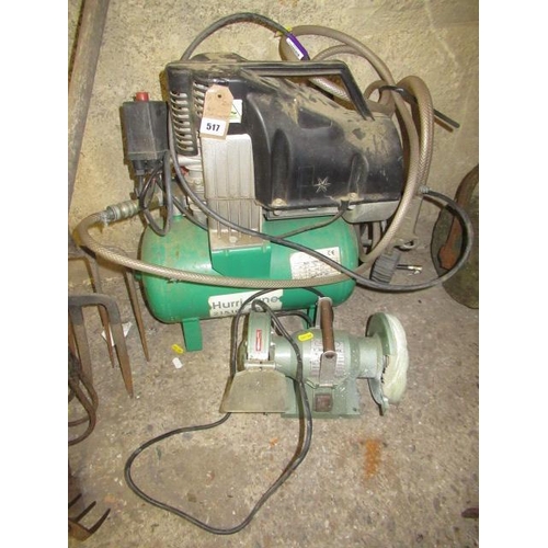 AIR COMPRESSOR AND A GRINDER