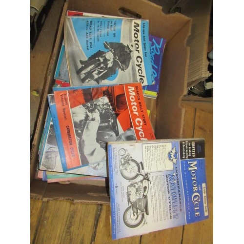 BOX OF VINTAGE MOTORBIKE MAGAZINES