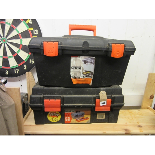 TWO TOOL BOXES AND CONTENTS