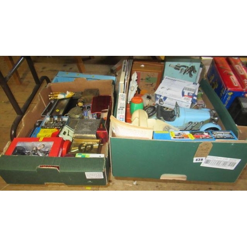 THREE BOXES OF COLLECTABLES AND A BOX OF TOY FIGURES