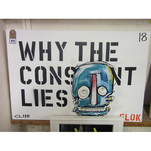 CLIFF PHILLIPS PAINTING TITLED CONSTANT LIES