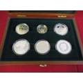 2005 SIX SILVER COIN ALLIED FORCES END OF WWII PROOF SET