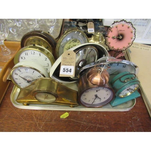 TRAY OF CLOCKS