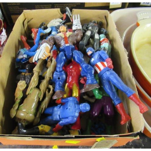 BOX OF PLASTIC ACTION FIGURES