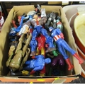 BOX OF PLASTIC ACTION FIGURES