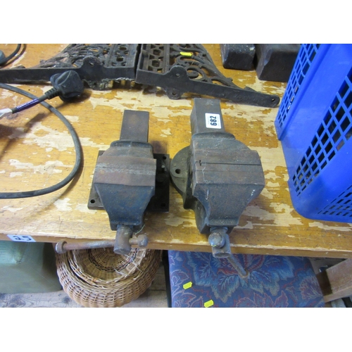TWO SMALL BENCH VICES