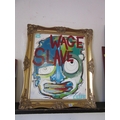 ORIGINAL GILT FRAMED WAGE SLAVE PAINTING BY CLIFF PHILLIPS