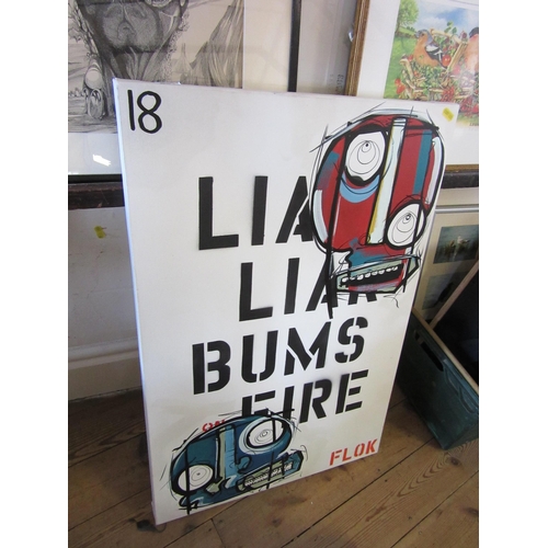 ORIGINAL LIAR LIAR PAINTING ON CANVAS BY CLIFF PHILLIPS