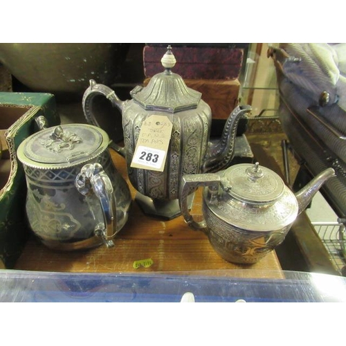 THREE EPNS TEAPOTS