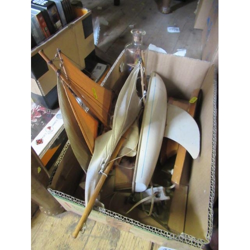 BOX OF MODEL BOATS