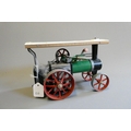 Mamod TE1 traction engine finished in green, some age wear, small dent ...