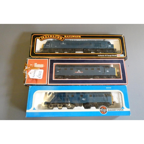 Three diesel locomotives comprising Airfix Class 31 401, Mainline Class ...