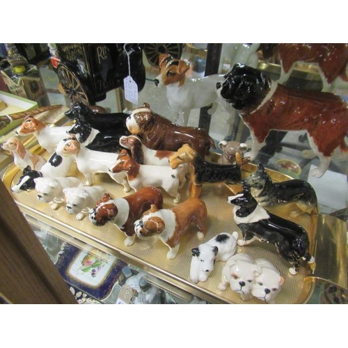 TWENTY TWO BESWICK DOGS ETC