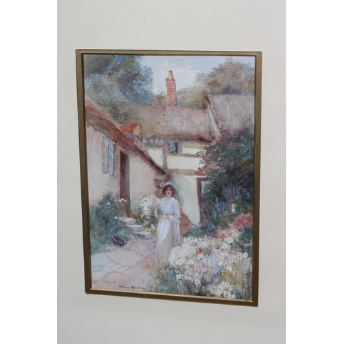 FLORENCE MACKAY (c.1860-1930) The Old Garrick Inn and a Garden Scene, a ...