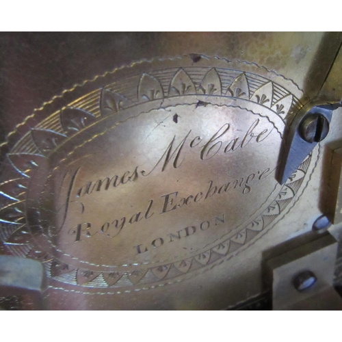 A MAHOGANY CASED MANTEL CLOCK BY JAMES McCABE, LONDON, first quarter ...