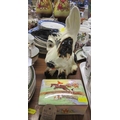 CROWN DEVON TERRIER AND HUNTING MUSIC BOX