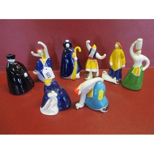 EIGHT SPANISH CERAMIC FIGURES BY GALOS