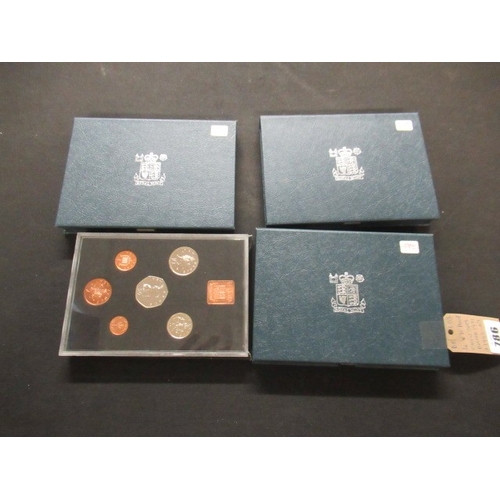 FOUR UK PROOF COIN SETS DATED 1971,1983-85