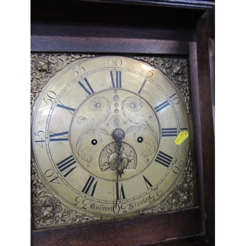 THOMAS CALVERT OF STOKESLEY OAK LONGCASE CLOCK