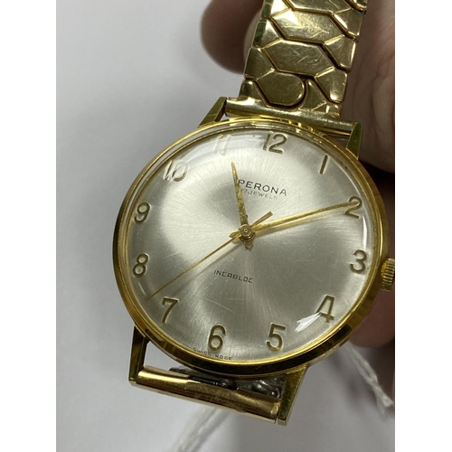 GENTS PERONA INCABLOC WATCH NICE CONDITION COSMETIC